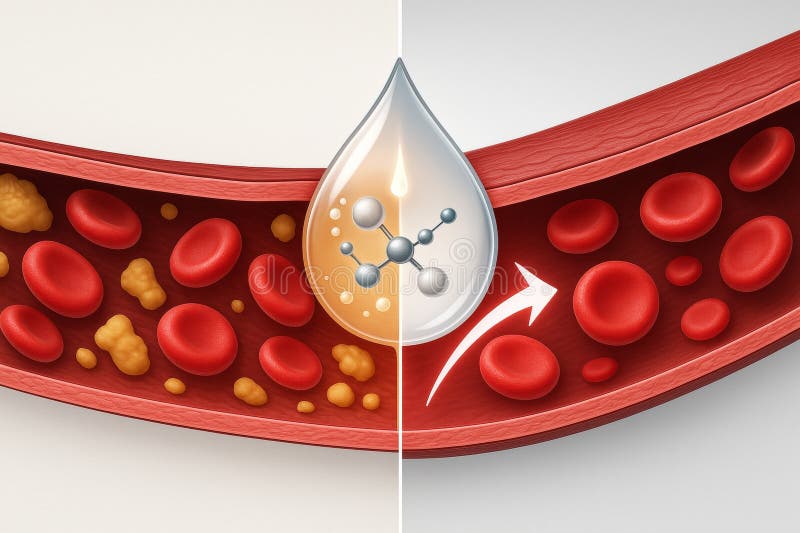 Cholesterol Lowering Medication, Represented by a Drop Containing a ...