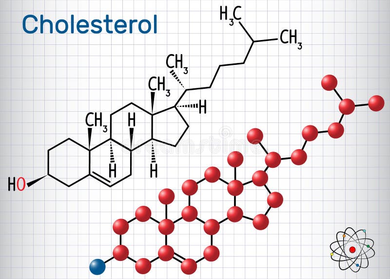 Cholesterol molecule stock vector. Illustration of addition - 21352023
