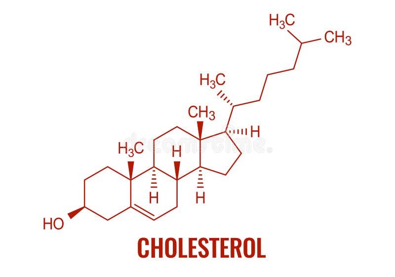 Cholesterol Molecule, Vector Chemical Formula Stock Vector ...