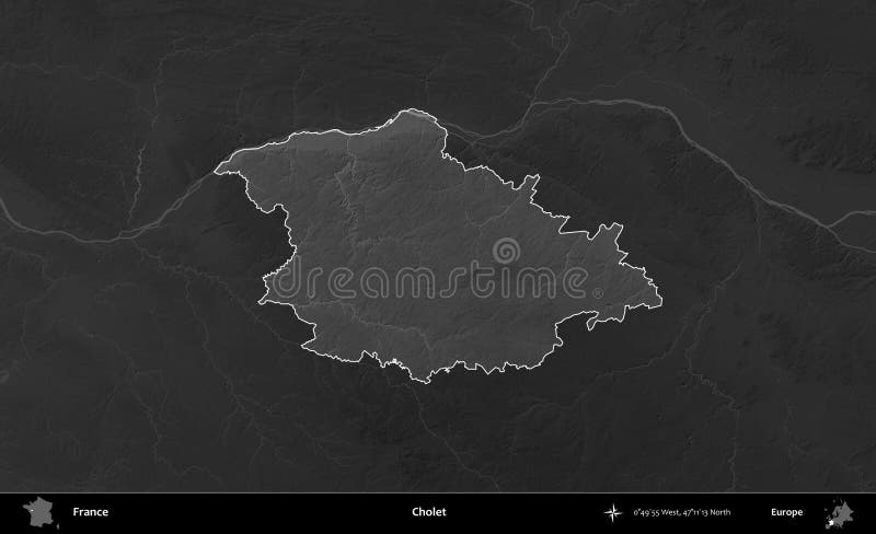 Cholet Highlighted, France. Grayscale Stock Photo - Image of zoom ...