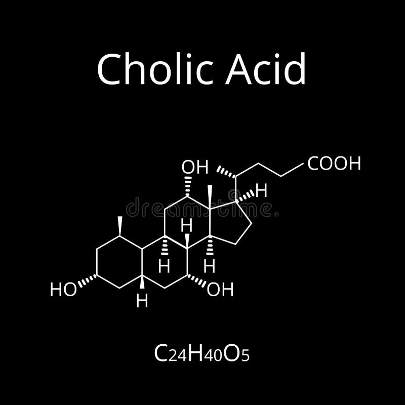 Cholic Acid. Bile Acid. the Chemical Molecular Formula is Cholic Acid ...