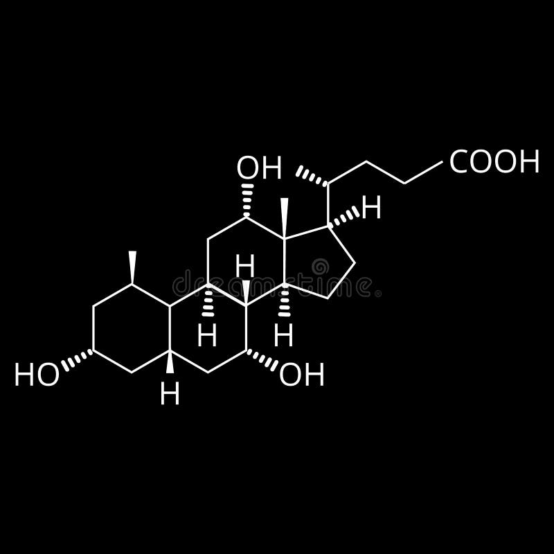 Cholic acid molecule stock illustration. Illustration of acid - 110080308