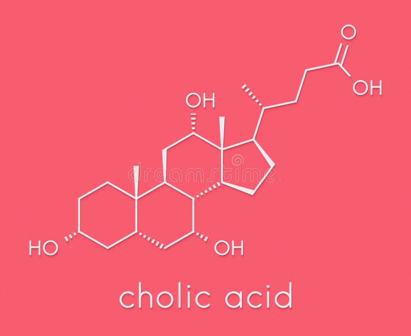 Cholic acid molecule stock illustration. Illustration of acid - 110080308