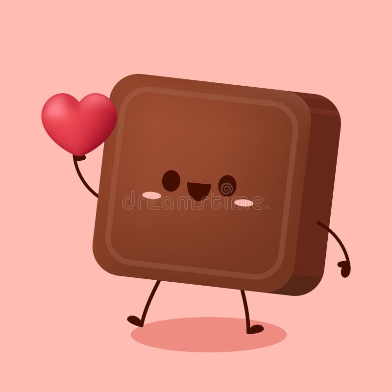 Cute and Funny Chocolate Bar Character. Chocolate Mascot Stock Vector ...