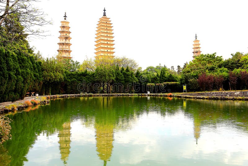 The Three Pagoda of Chong Sheng Temple Stock Image - Image of buddhism ... The Three Pagoda of Chong Sheng Temple Stock Image - Image of buddhism ...