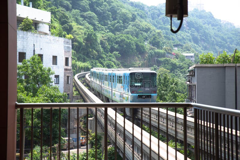 The Train Going through the Building,this Place is Tourism Point in ...