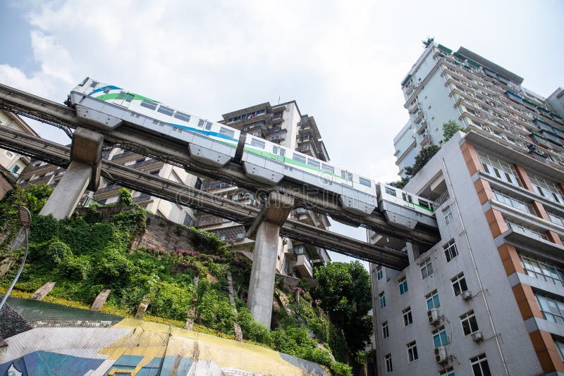 The Train Going through the Building,this Place is Tourism Point in ...