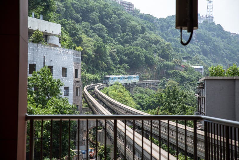 The Train Going through the Building,this Place is Tourism Point in ...