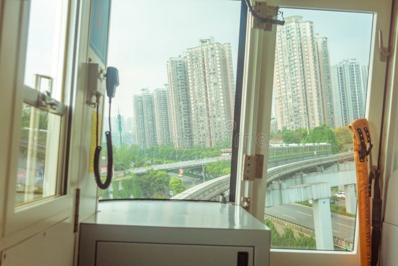 Chongqing Light Rail Window Scenery Stock Image - Image of rail, subway ...