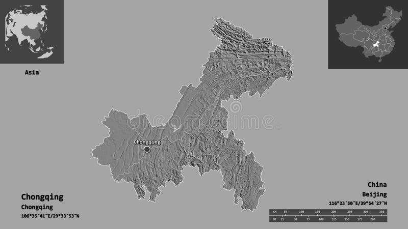 Chongqing, Municipality of China,. Previews. Bilevel Stock Illustration ...