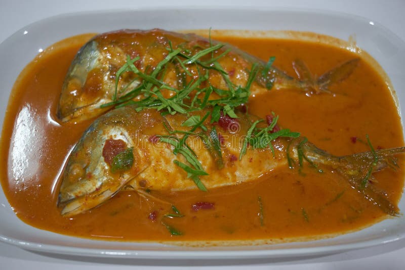 Choo Chee Pla Too Mackerel in Thai Red Curry Sauce Stock Image - Image ...