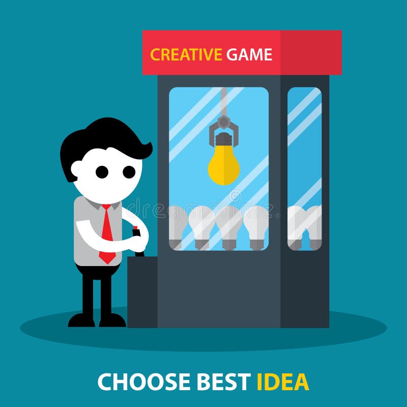 Choose best idea stock vector. Illustration of flat, leader - 46569996