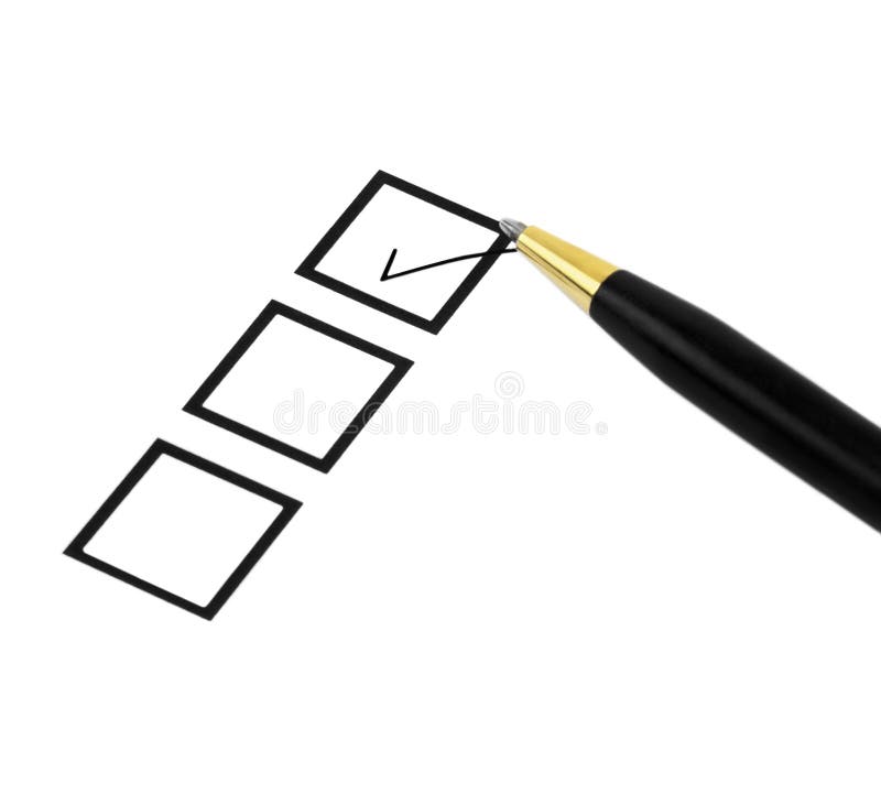 Red Marks Checkboxes Checklist Stock Image - Image of customer, closeup ...