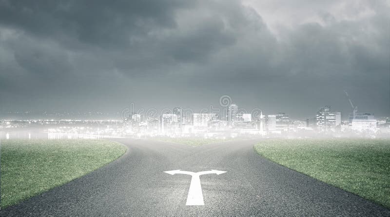 Choose correct way stock photo. Image of select, solution - 59278996