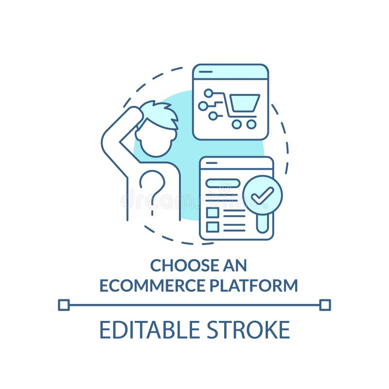 Choose Ecommerce Platform Turquoise Concept Icon Stock Vector ... Choose Ecommerce Platform Turquoise Concept Icon Stock Vector ...