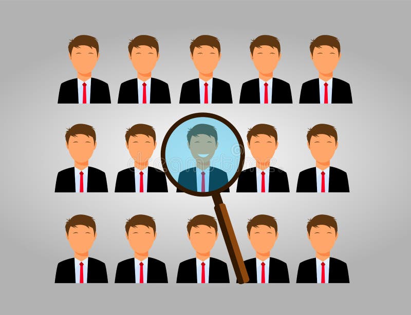 Choose an employee stock illustration. Illustration of choosing - 55290552