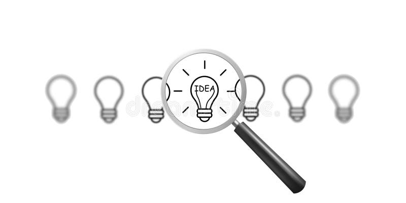 Choose a Good Idea, Find Solutions, and Seek Inspiration. Concept of ...