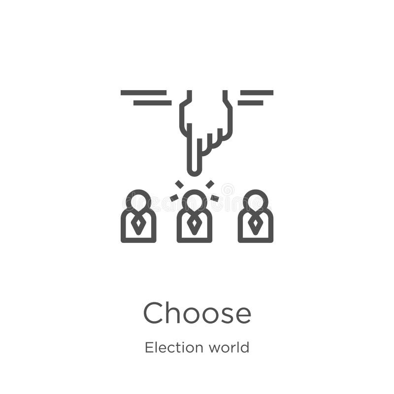 Choose Icon Vector from Election World Collection. Thin Line Choose ...