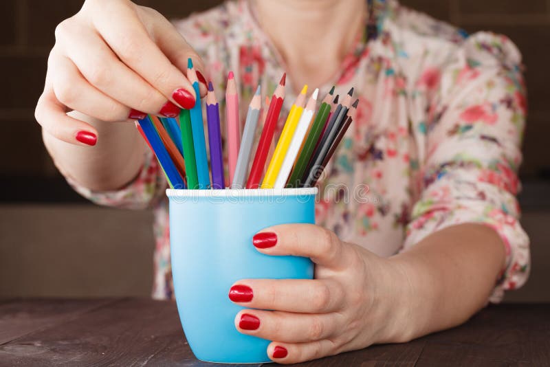 Choose One Pencil from Many Different Other Stock Image - Image of plan ...