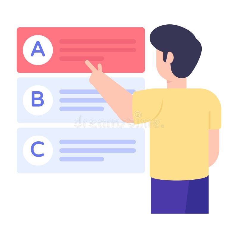 Choose Option stock vector. Illustration of character - 229309196