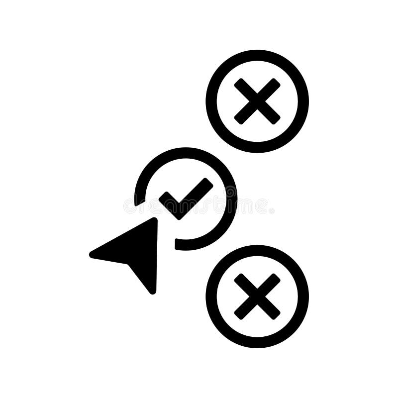 Choose, Option, Pick Icon. Black Vector Graphics Stock Illustration ...