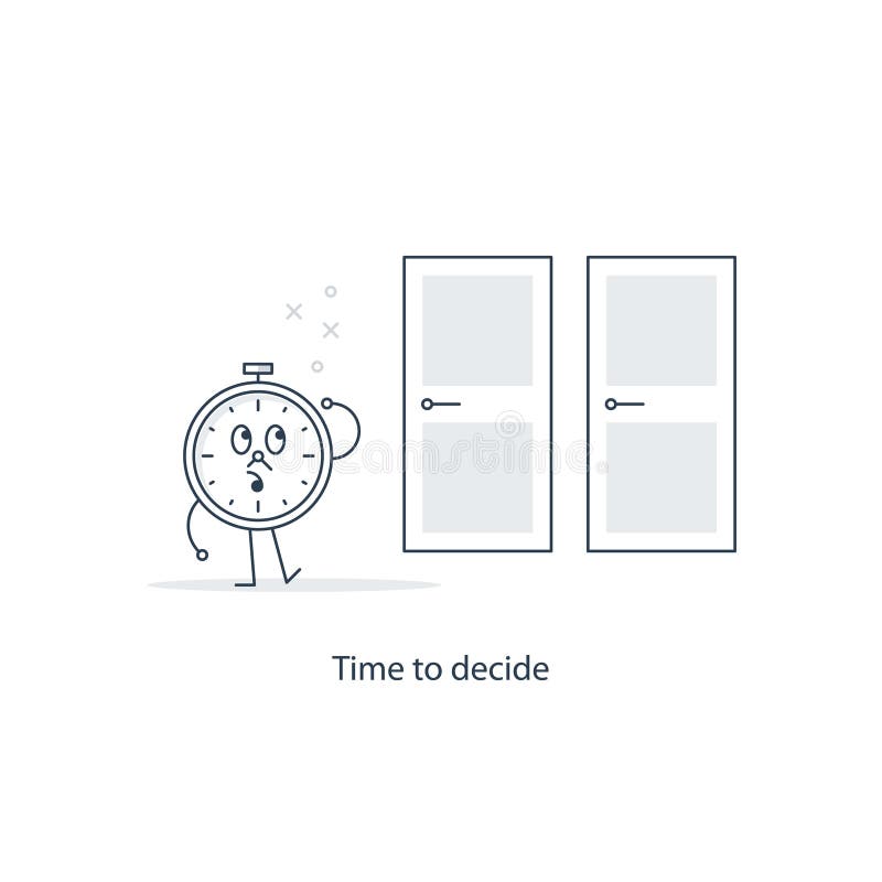 Choose between options stock vector. Illustration of difficult - 80471123