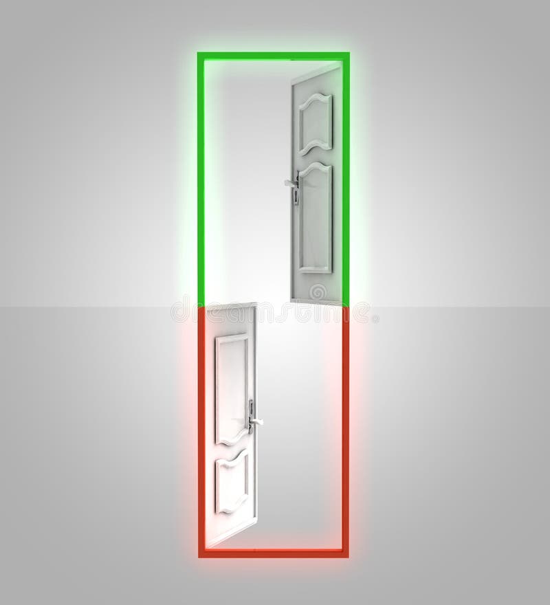 Choose Pathway between Right and Bad Solution Stock Illustration ...