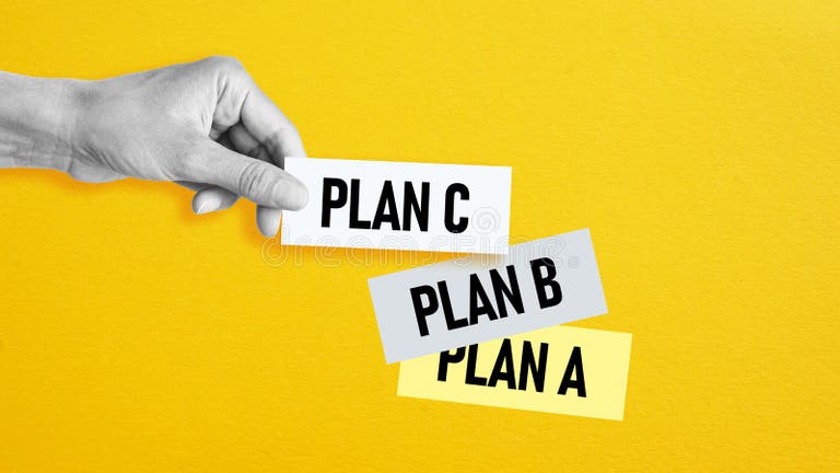 Choose Plan a, Plan B, Plan C Option. Contingency Plan Stock Photo ...