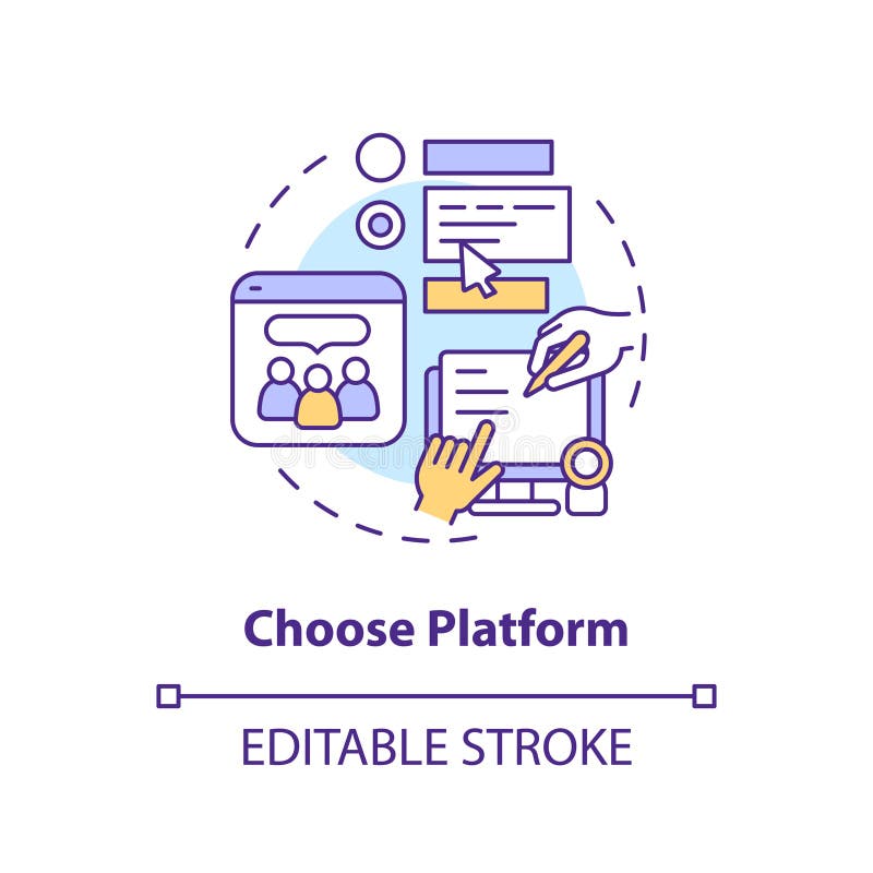 Choose Platform Concept Icon Stock Vector - Illustration of choose ...
