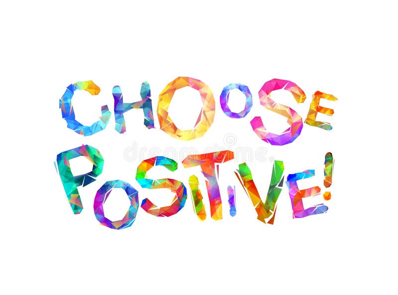 Choose Positive Words Of Triangular Letters Stock Vector