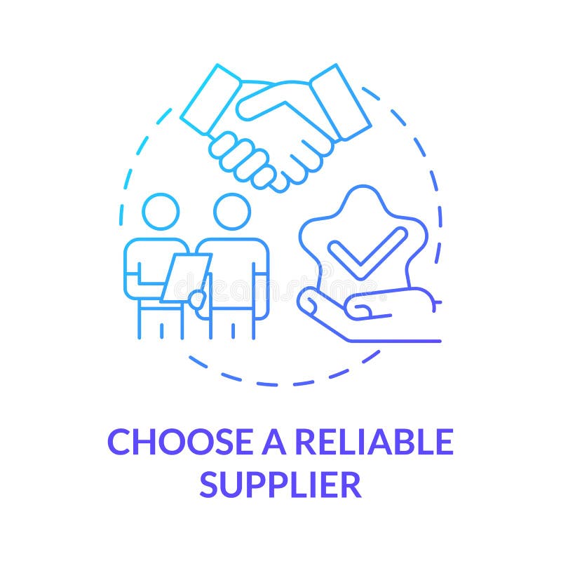 Choose Reliable Supplier Blue Gradient Concept Icon Stock Vector ... Choose Reliable Supplier Blue Gradient Concept Icon Stock Vector ...