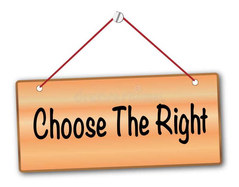 Choose the Right Traffic Sign Stock Vector - Illustration of right ...