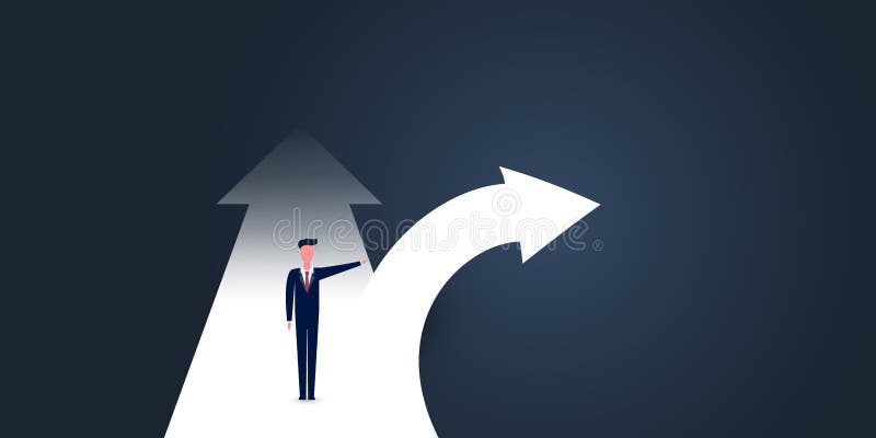 Choose the Right Direction Going Forward Stock Vector - Illustration of ...