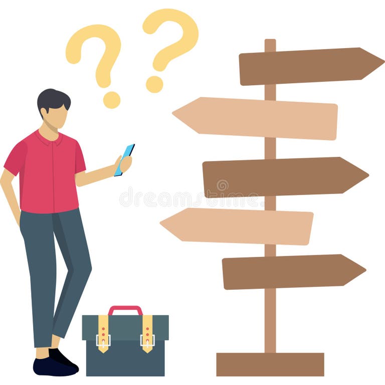 Choose the Right Way Illustration Stock Illustration - Illustration of ...