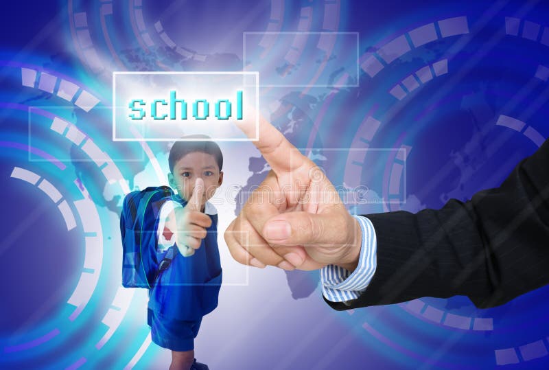Choose school for child stock image. Image of hand, navigation - 65892899