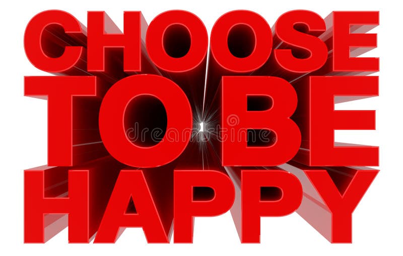 3D Happy Word on White Background 3d Rendering Stock Illustration ...