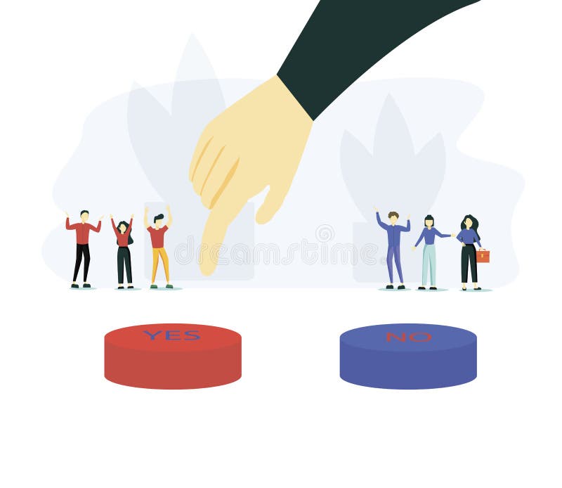 Choose Vector Illustration. Flat Tiny Options Choice Process Persons ...