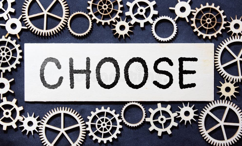 CHOOSE Word Made with Building Blocks Stock Photo - Image of word ...