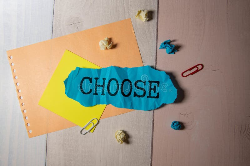 CHOOSE Word Made with Building Blocks Stock Image - Image of choose ...