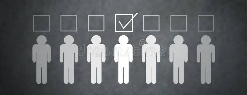 Choosing Candidate from Group. Employee Selection Recruitment Stock ...