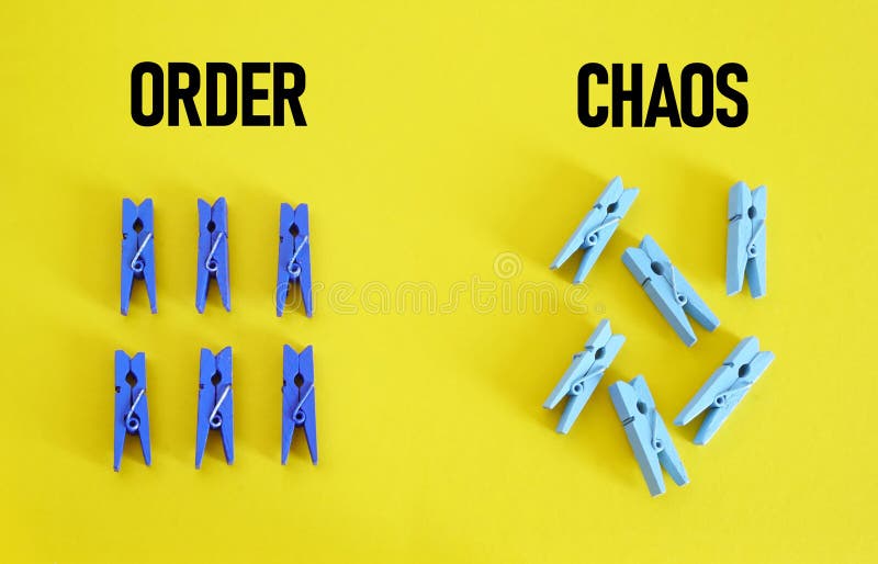 Choosing from Chaos or Order As Business Concept Stock Photo - Image of ...