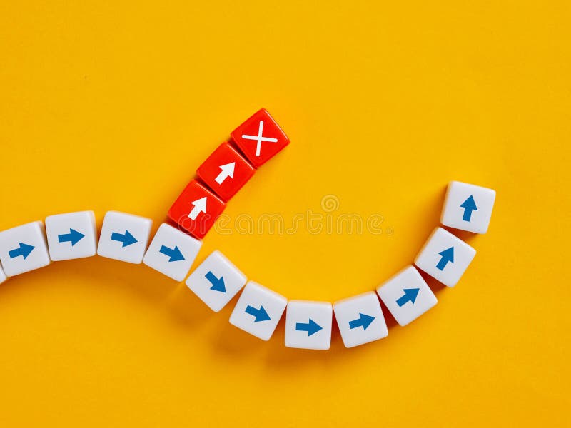 Choosing Different Direction from the Crowd of Cubes with Arrows Stock ...