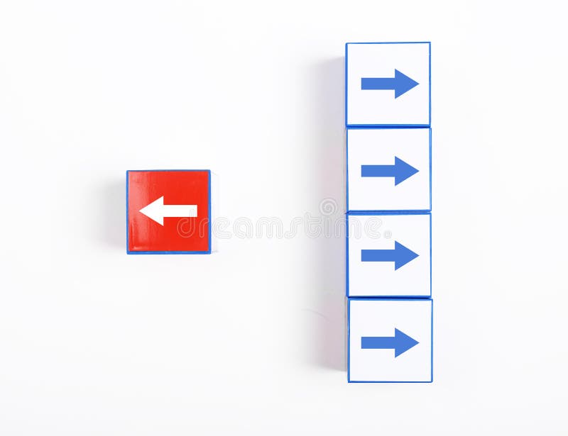 Choosing Different Unique Direction. Individual Way Concept Stock Photo ...