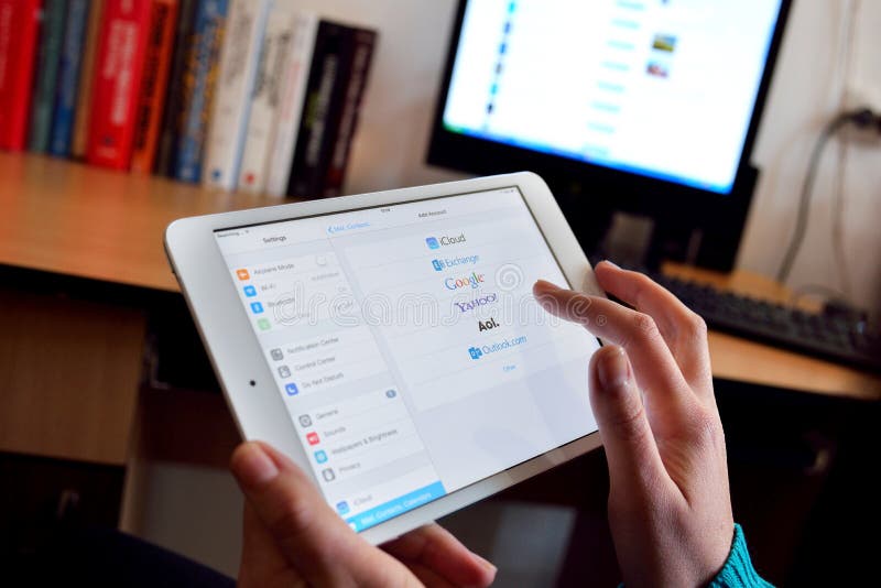 Global Email Services on Digital Tablet Editorial Photo - Image of ...