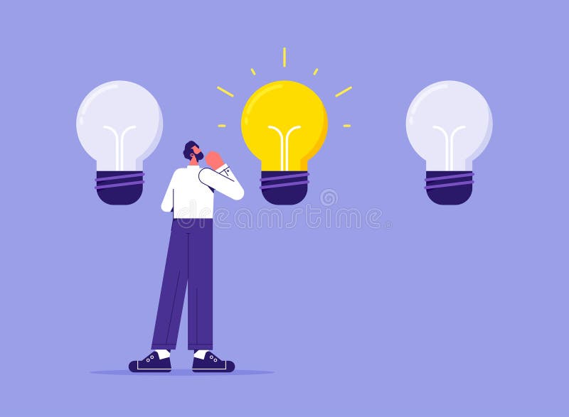 Choosing among Good and Bad Business Ideas Stock Vector - Illustration ...