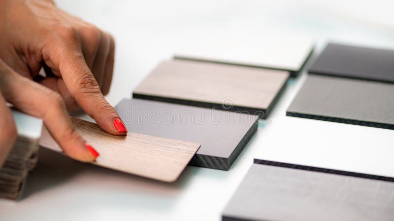 Choosing Materials, Matching Colors for Interior Decoration Stock Image ...