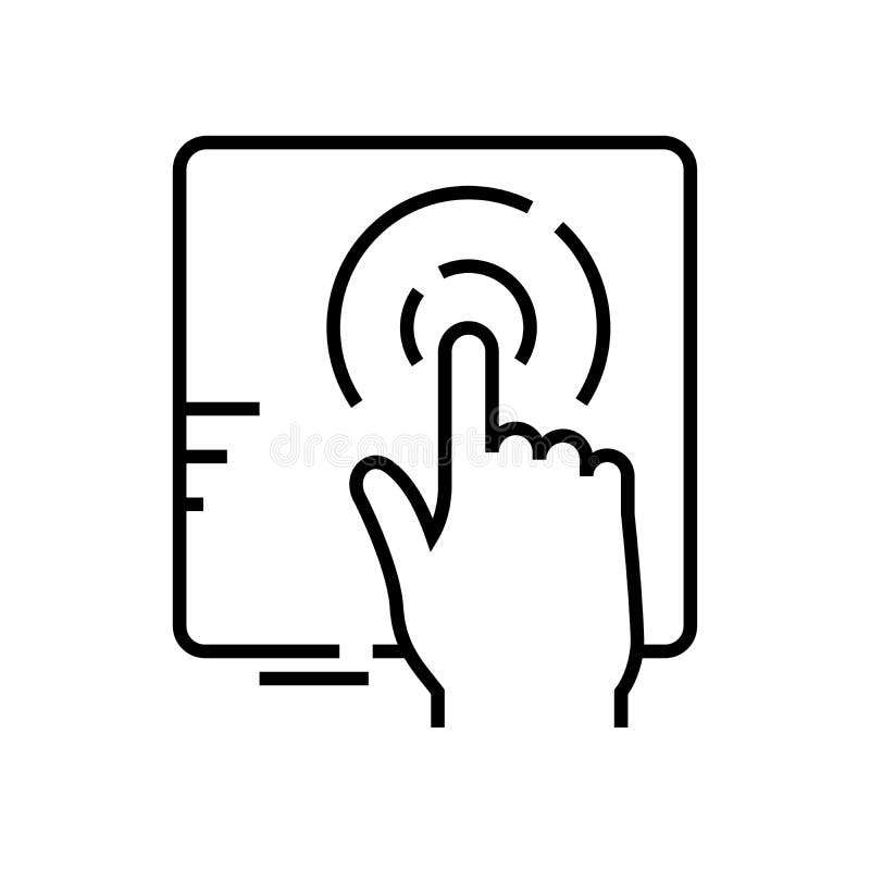 Choosing Point Line Icon, Concept Sign, Outline Vector Illustration ...