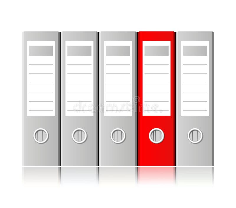 Folder with a documents stock illustration. Illustration of glossy ...