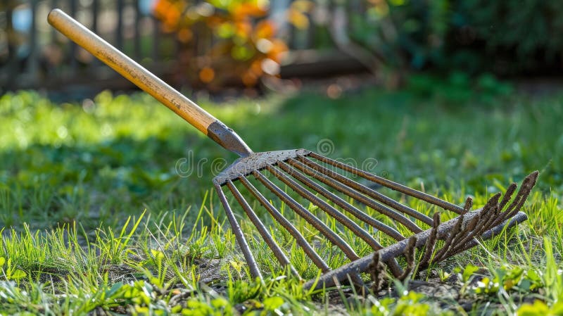 Choosing the Right Garden Rake Stock Illustration - Illustration of ...