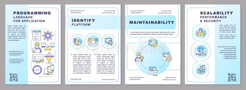 Choosing Right Programming Language Blue Gradient Brochure Template ... Choosing Right Programming Language Blue Gradient Brochure Template ...